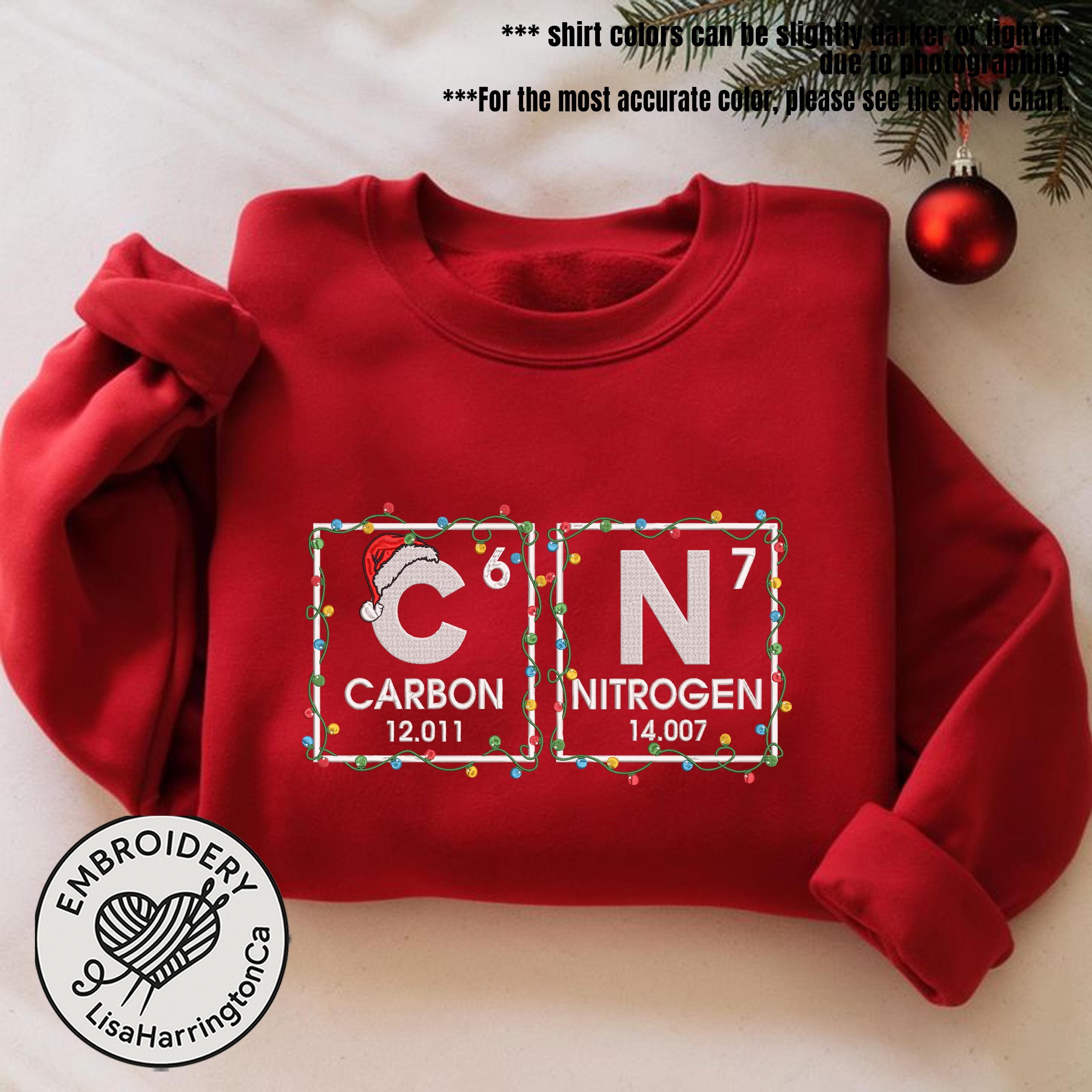 EMBROIDERED Carbon Nitrogen 67 Shirt, Funny Science Meme Tee, Chemistry ...