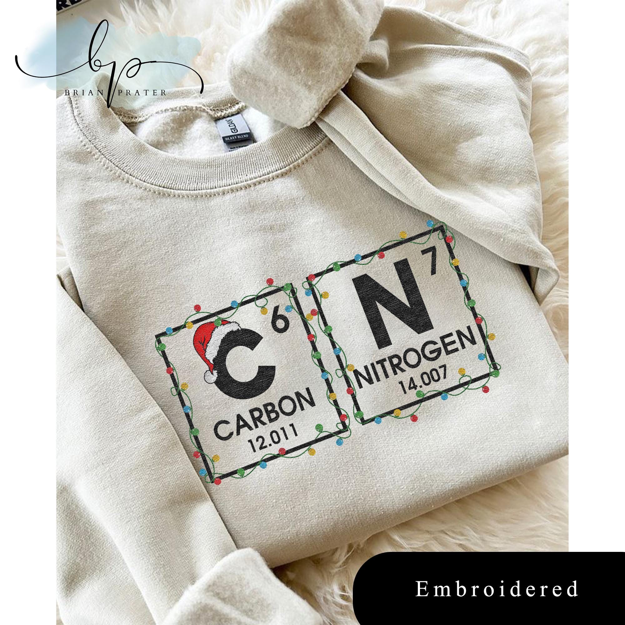 EMBROIDERED Carbon Nitrogen 67 Shirt, Funny Science Meme Tee, Chemistry ...