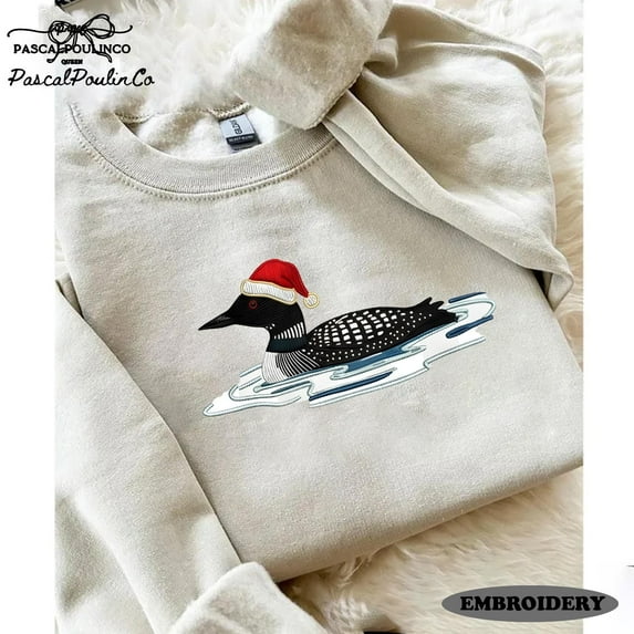 EMBROIDERED Loon Bird Sweatshirt, Funny Leave Me A Loon Nature T-shirt ...