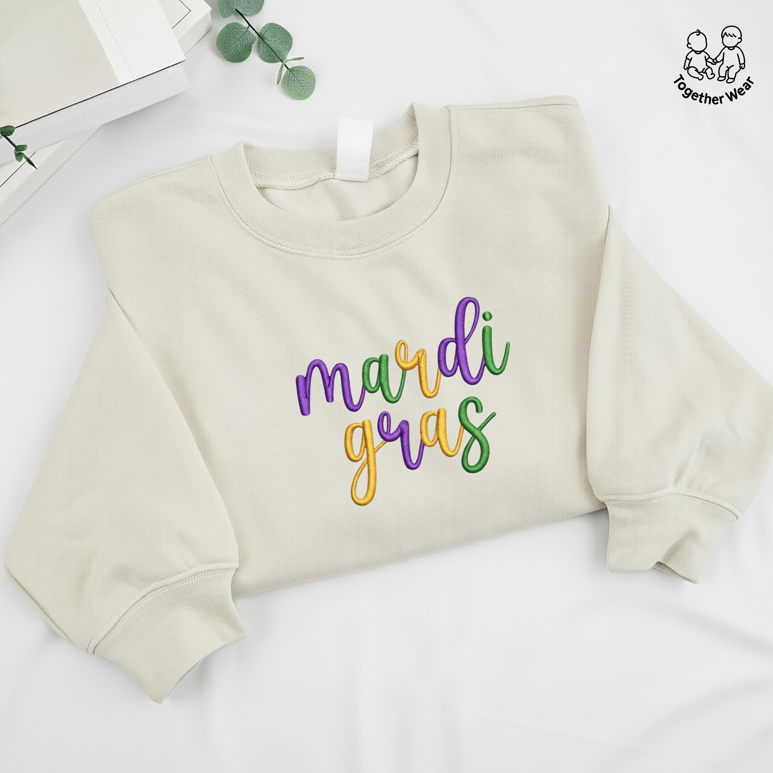 EMBROIDERED Mardi Gras Sweatshirt, Mardi Gras Festival Shirts, Mardi ...