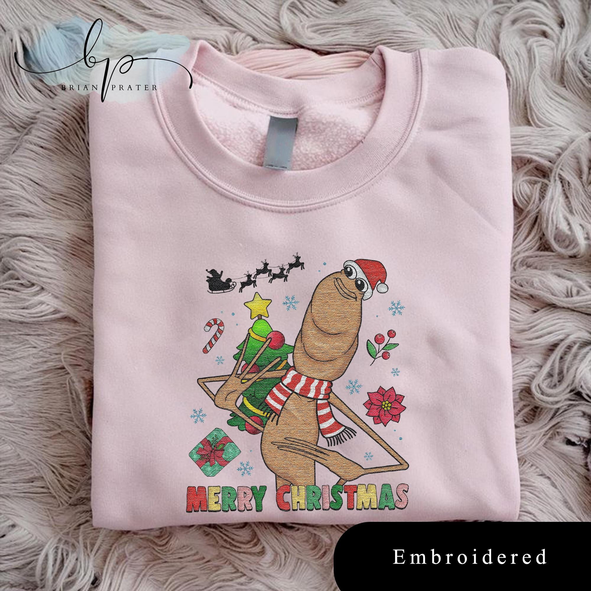 EMBROIDERED Merry Christmas Marcus The Worm Sweatshirt, Merry Marcus ...