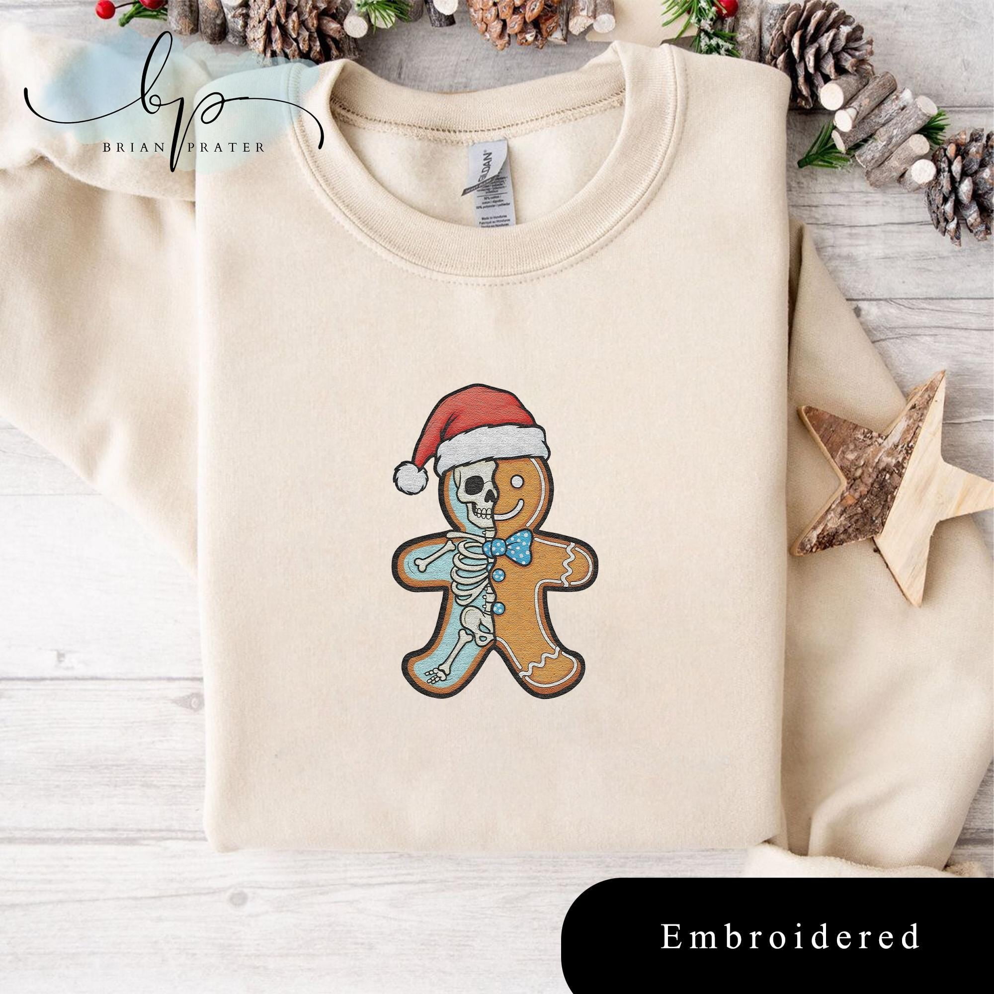 EMBROIDERED Skeleton Gingerbread Radiology X-ray Christmas Sweatshirt ...