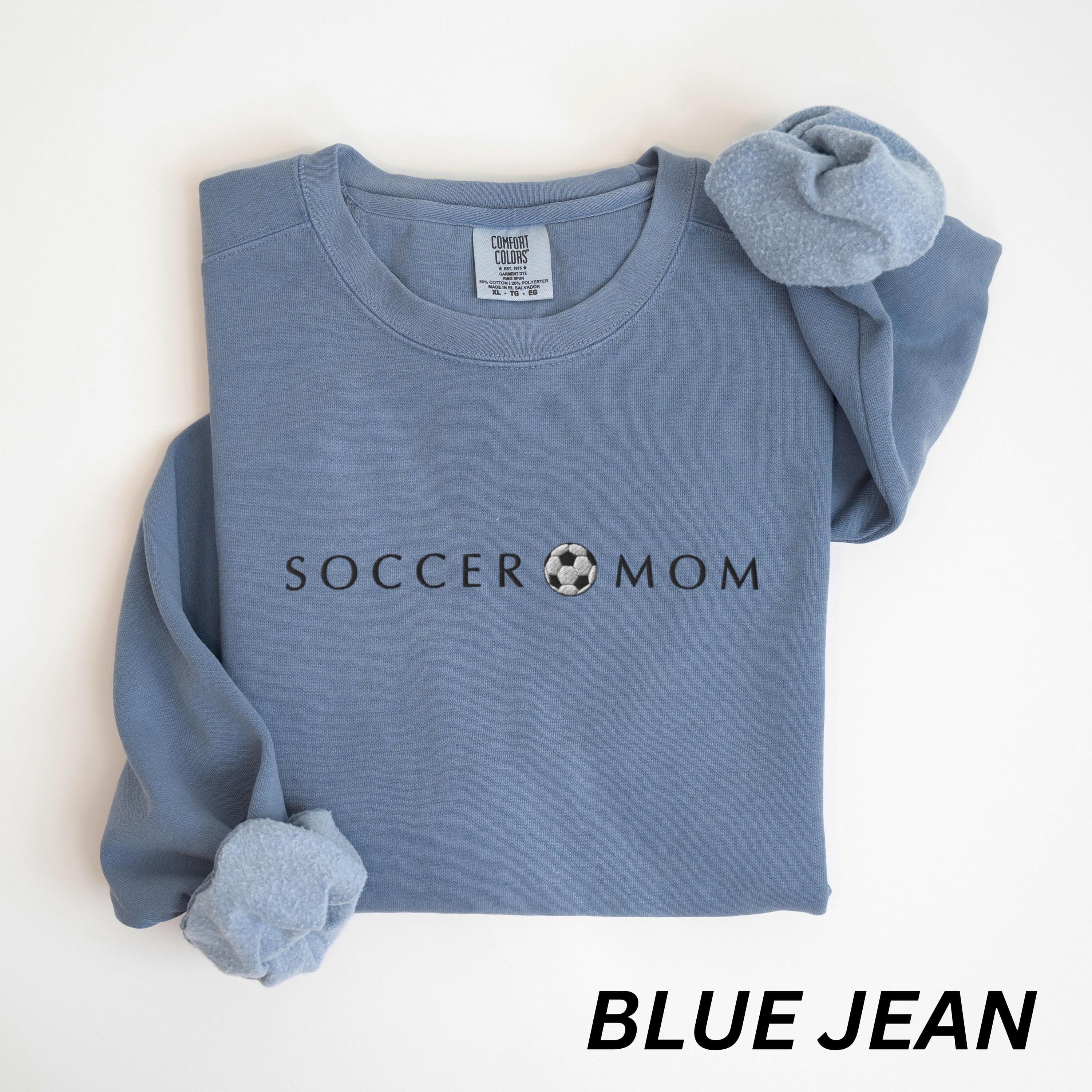 EMBROIDERED Soccer Mom Sweatshirt, Simple Soccer Mama Sweater ...