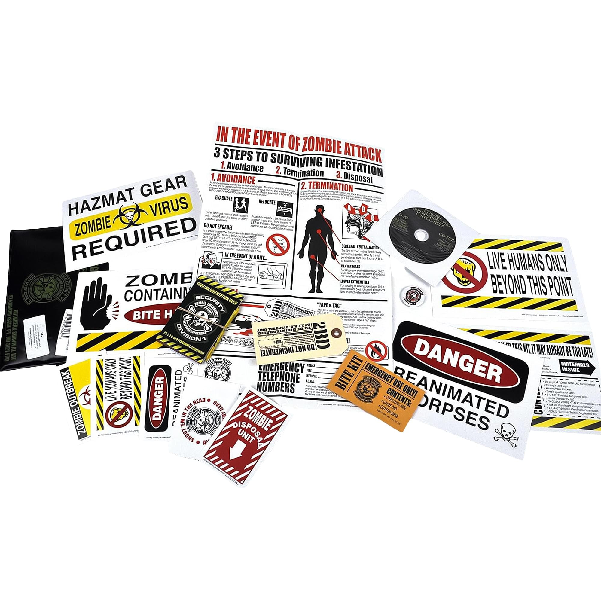 EMCE Toys Zombie Outbreak Emergency Survival Kit, 16 Trading Cards ...