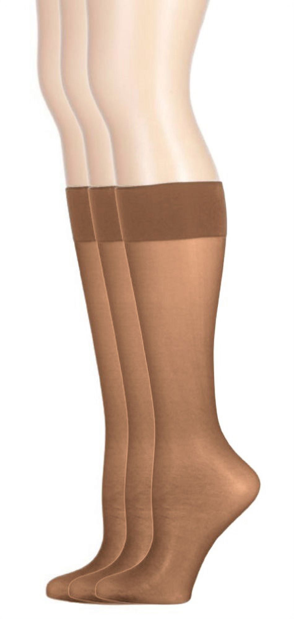 EMEM Apparel Women's Ladies Plus Size Queen Day Sheer Knee High Hosiery ...