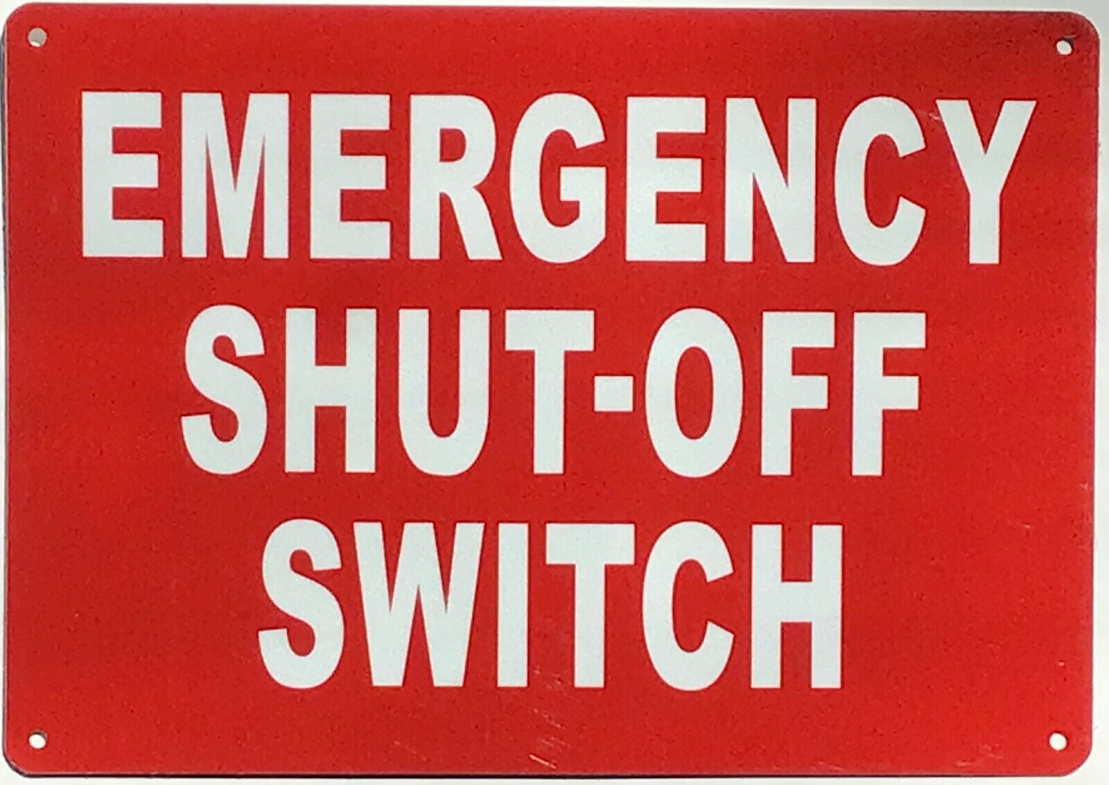 EMERGENCY SHUT OFF SWITCH SIGN (7x10,Red,Aluminum) -ref21422 - Walmart.com