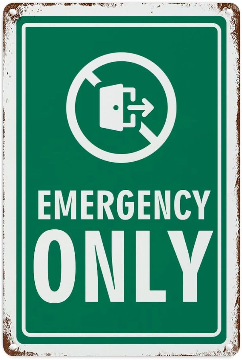 EMERGENCY ONLY Warning Metal Sign for Inside Outside Railway Road ...