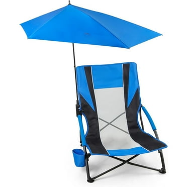 Gymax 2PCS Folding Backpack Beach Chair Table Set 5-Position Outdoor ...