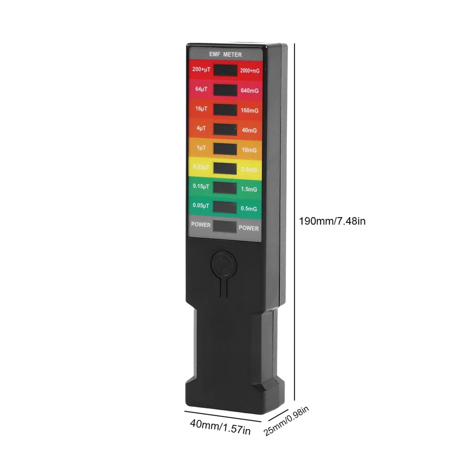 EMF Gauss Meter 8 LED Radiation Dosimeter High Precision Portable EMF ...