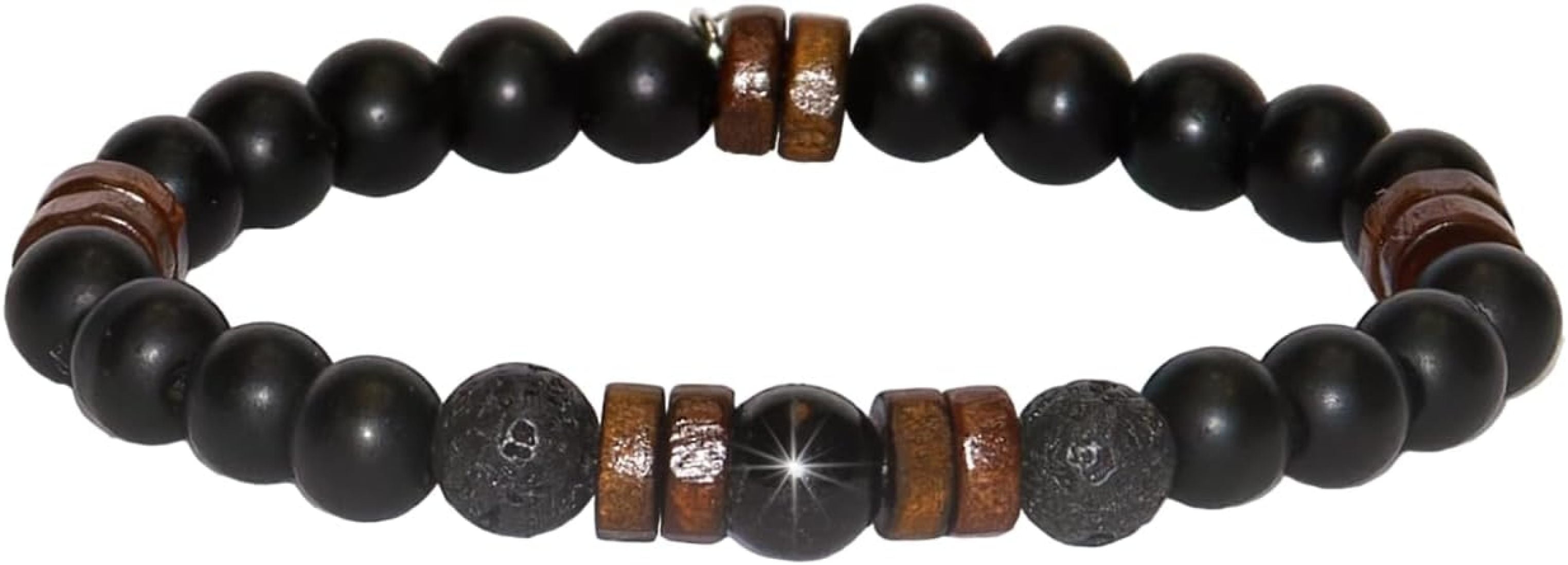 EMF Men's Bead Bracelet - Gemstone Beaded Essential Oil Diffuser ...