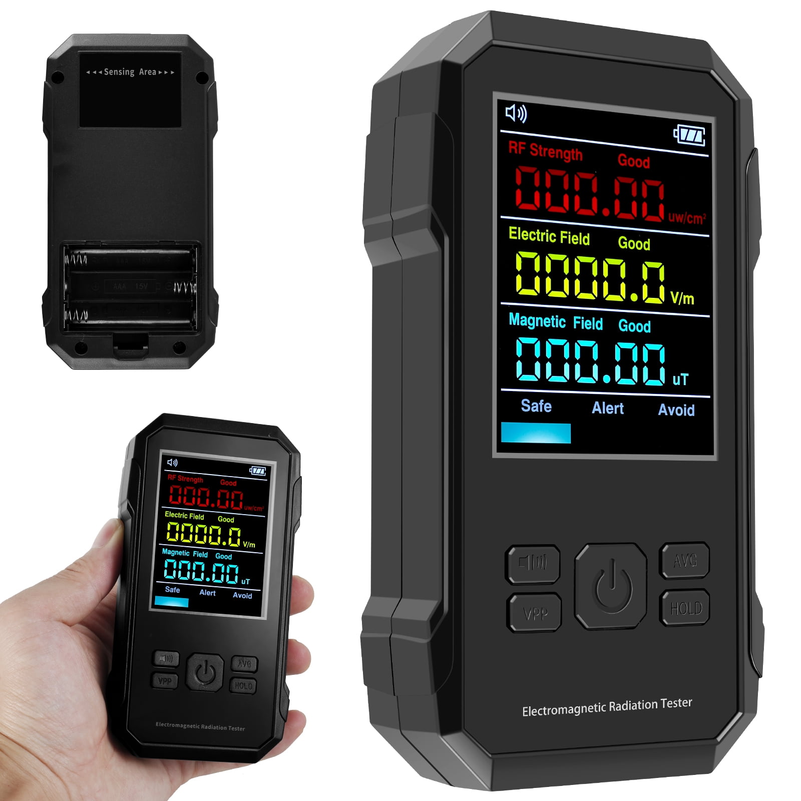 EMF Meter, Handheld Digital LCD EMF Detector for Home EMF Inspections ...