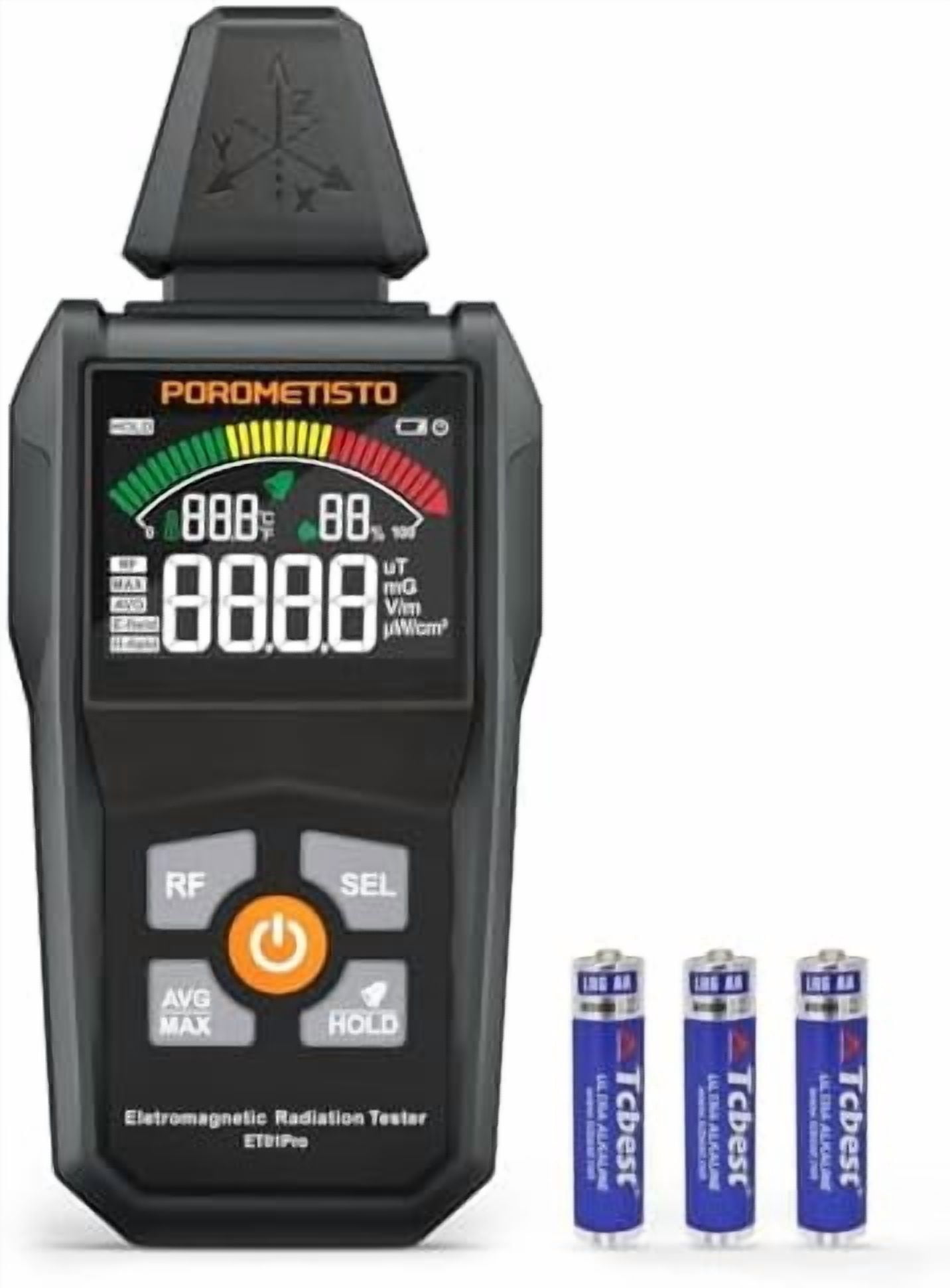 EMF Meter Radiation Detector, ET01Pro EMF Detector, 5-in-1 ...
