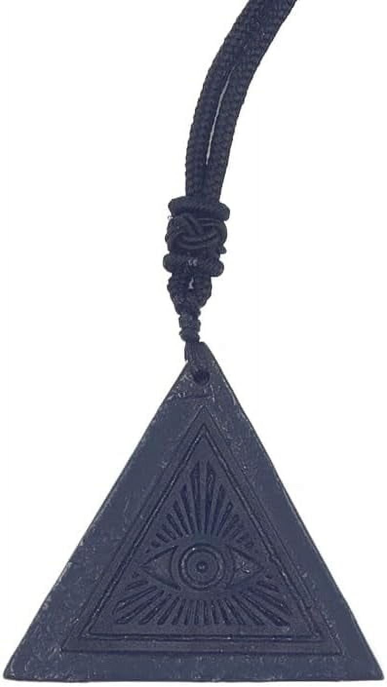 EMF Triangle Eye of Horus Shungite Pendant,Eye of God Shungite EMF ...