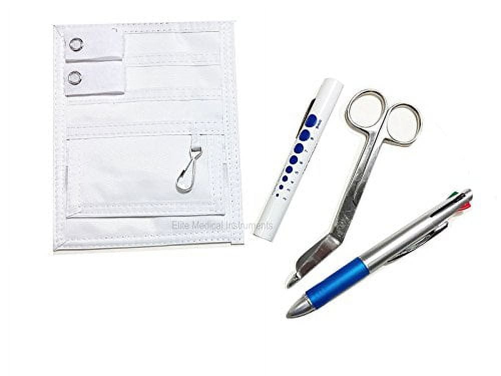 EMI Nurse WHITE Pocket Organizer 4 Piece Kit - Plus Lister Scissors ...