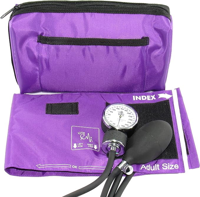 EMI Purple Deluxe Professional Aneroid Sphygmomanometer Manual Blood ...