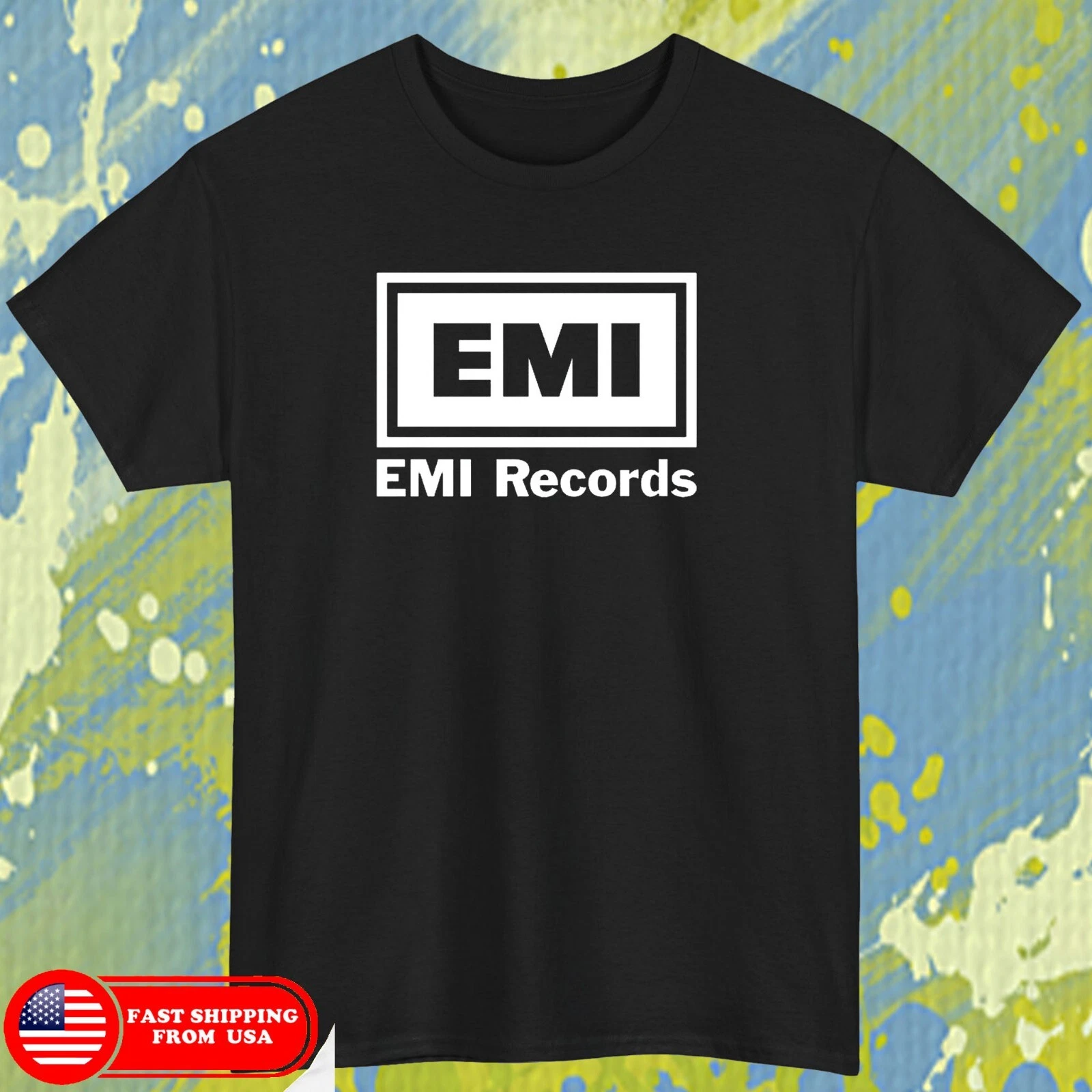 EMI Records Logo Black tshirt size L - Walmart.com