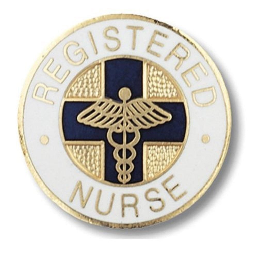 Elite Medical Instruments Gold Plated RN Registered Nurse Round Emblem ...