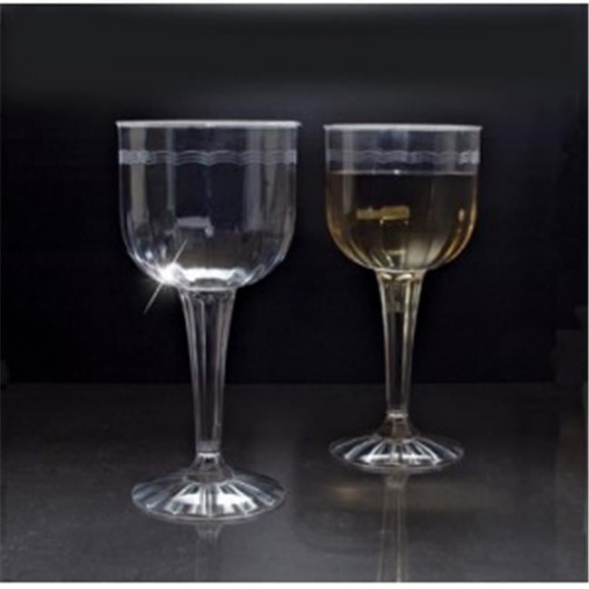 EMI Yoshi 1 Piece Fluted 8 Oz Clear Wine Goblet - Pack of 96 - Walmart.com