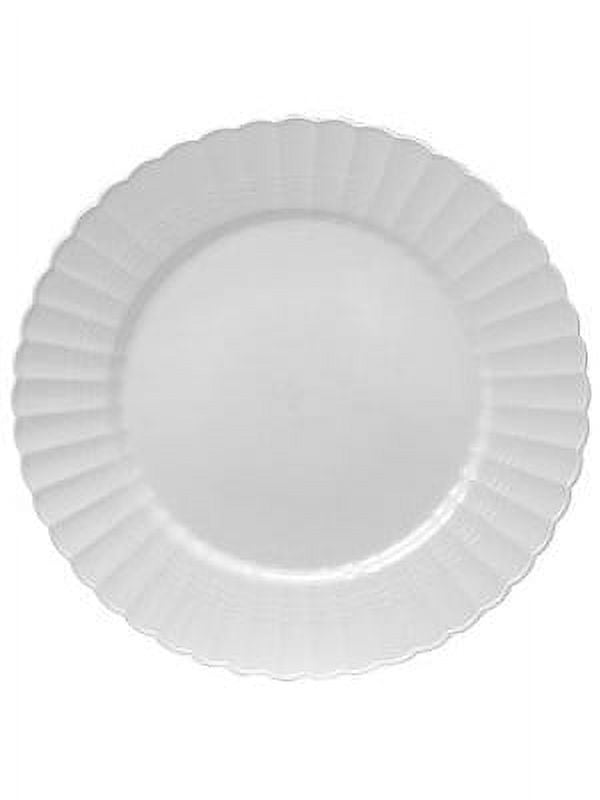 EMI Yoshi 7" Yoshi Plastic White Scalloped Salad Round Plates 18 Count ...