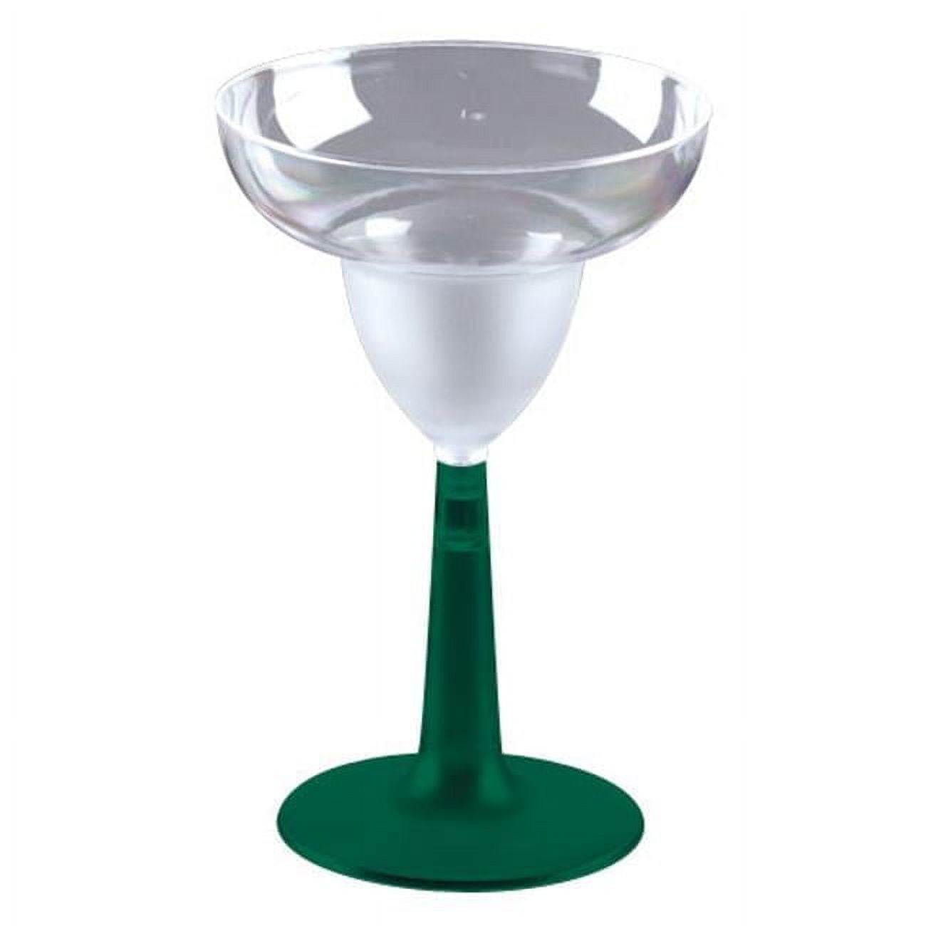 EMI Yoshi EMI-MGG12GR 2Pc. 12Oz. Clear- Green Plastic Margarita Glass ...