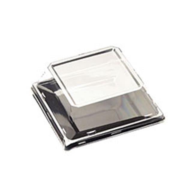 EMI Yoshi EMI-SP8LP 8 in. Squares Clear Salad Plate Pet Lid- Pack of ...