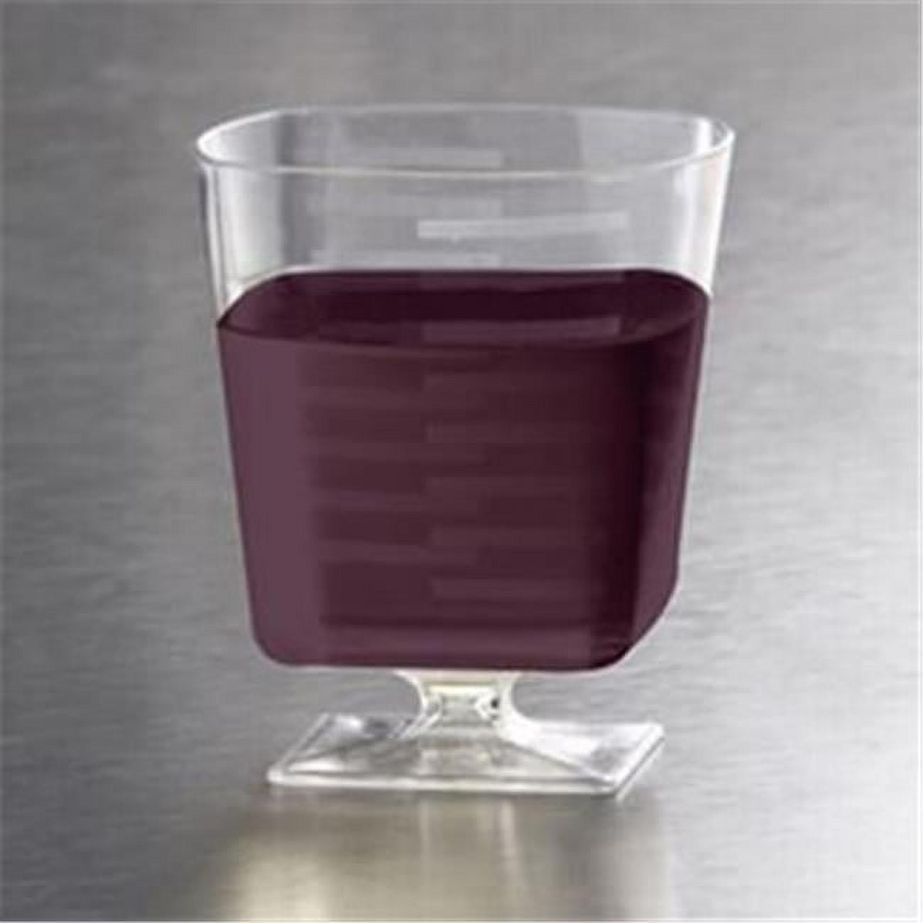 EMI Yoshi EMI-SPWG8 Squares Pedestal Wine Glass 8 oz, Clear - Walmart.com