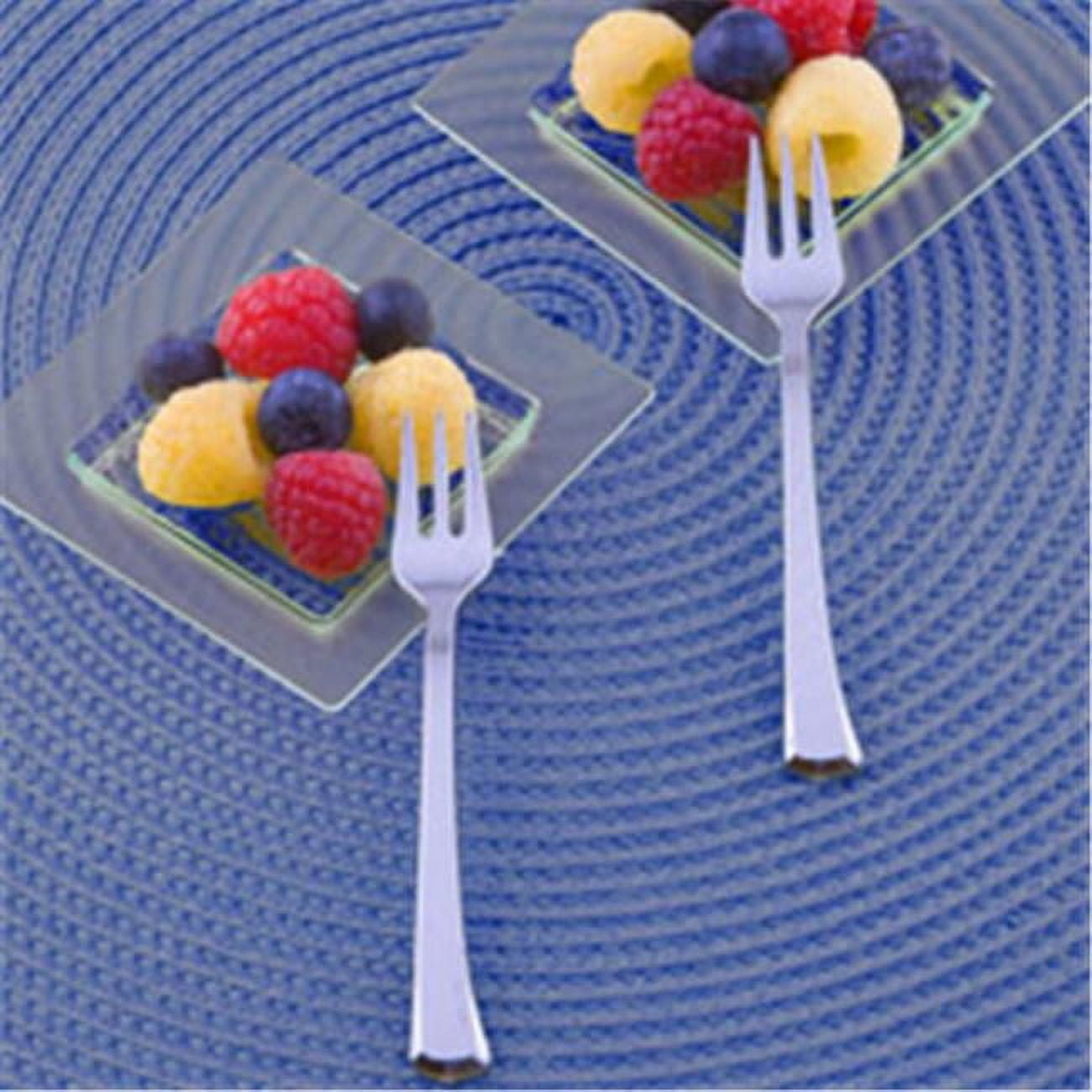 EMI Yoshi Glimmerware Mini Tasting Forks - Silver - Pack of 400 ...
