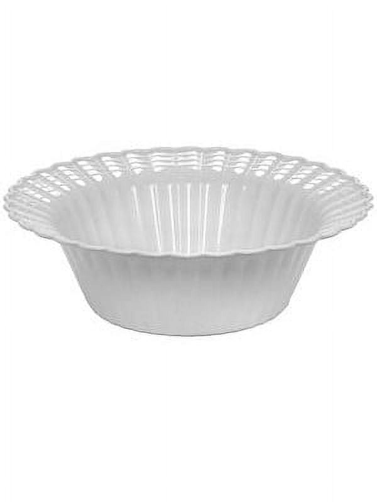EMI Yoshi Plastic Scalloped White Bowls 18 Count 12 Oz - Walmart.com