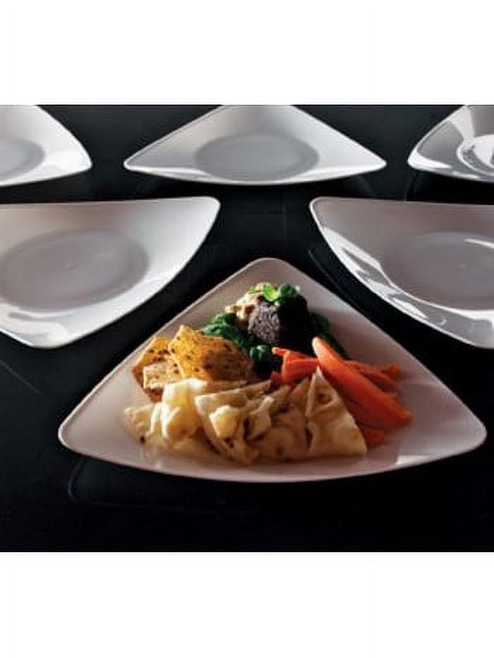 EMI Yoshi White Triangle Plastic 10" Dinner Plates 10ct. - Walmart.com