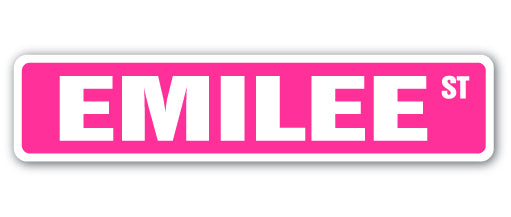 EMILEE Street Sign Childrens Name Room Sign | Indoor/Outdoor | 36" Wide ...