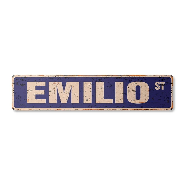 EMILIO Vintage Aluminum Street Sign Childrens Name Room Metal Sign ...