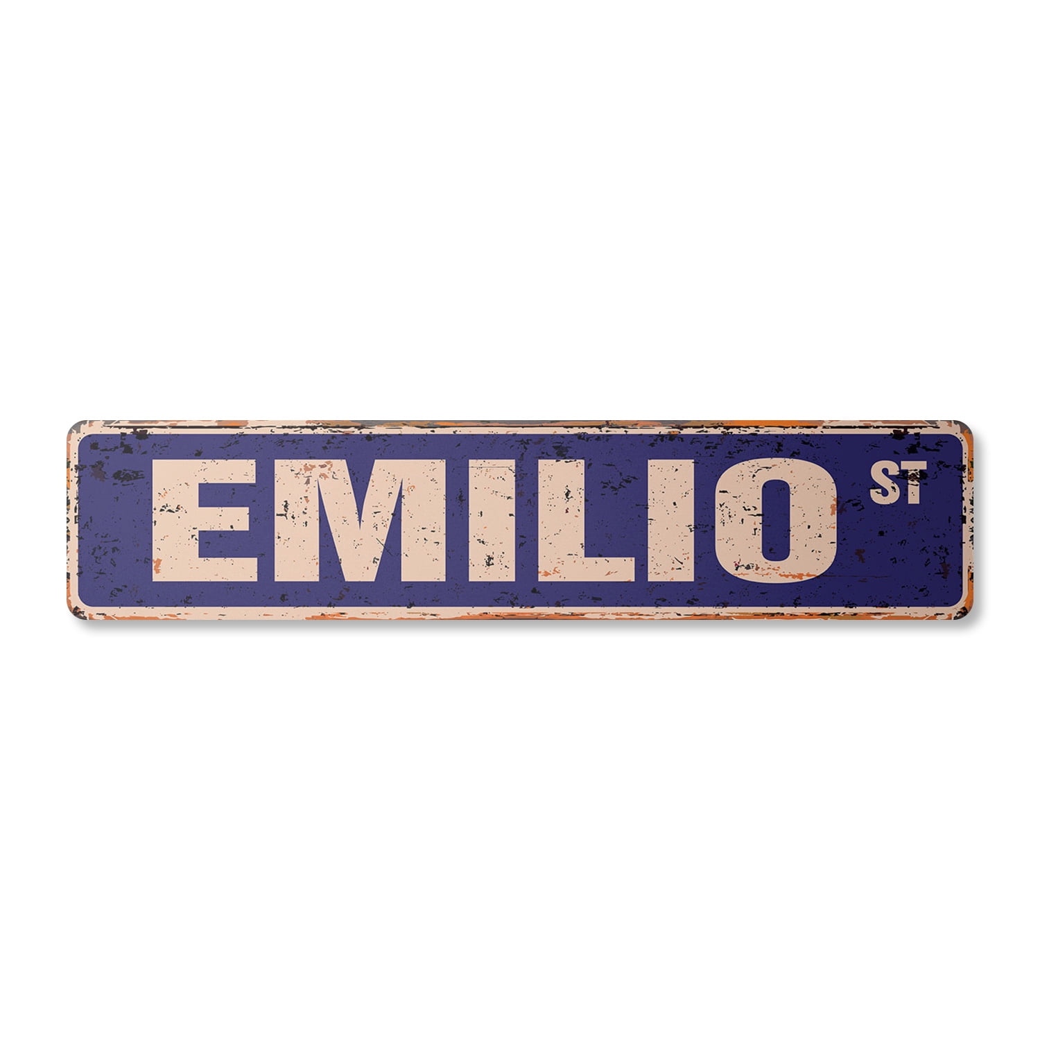 EMILIO Vintage Plastic Street Sign Childrens Name Room Sign | Indoor ...