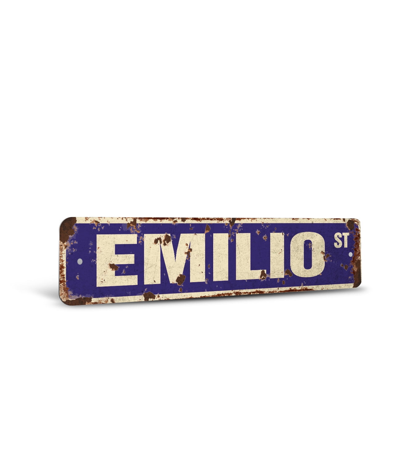 EMILIO Vintage Style Rustic Street Sign – Childrens Name Room Sign ...