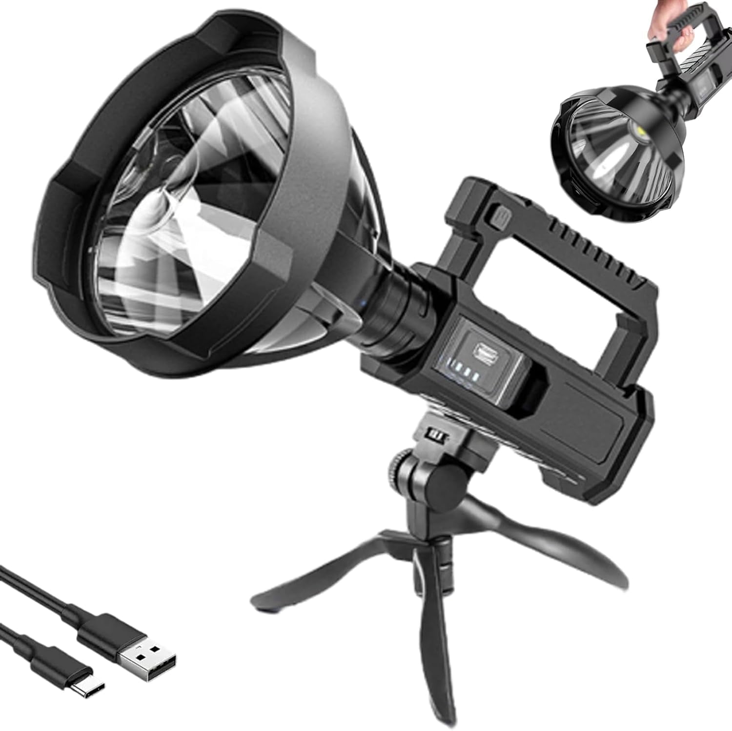 EMIONO TI36-200,000 Lumens Flashlight, High Brightest Spotlight ...