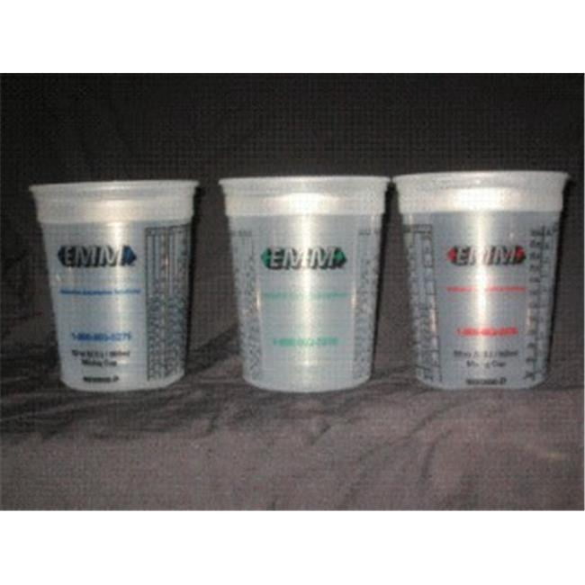 Colad Disposable Clear Solvent Resistant Paint Cups with Printed Mixing ...