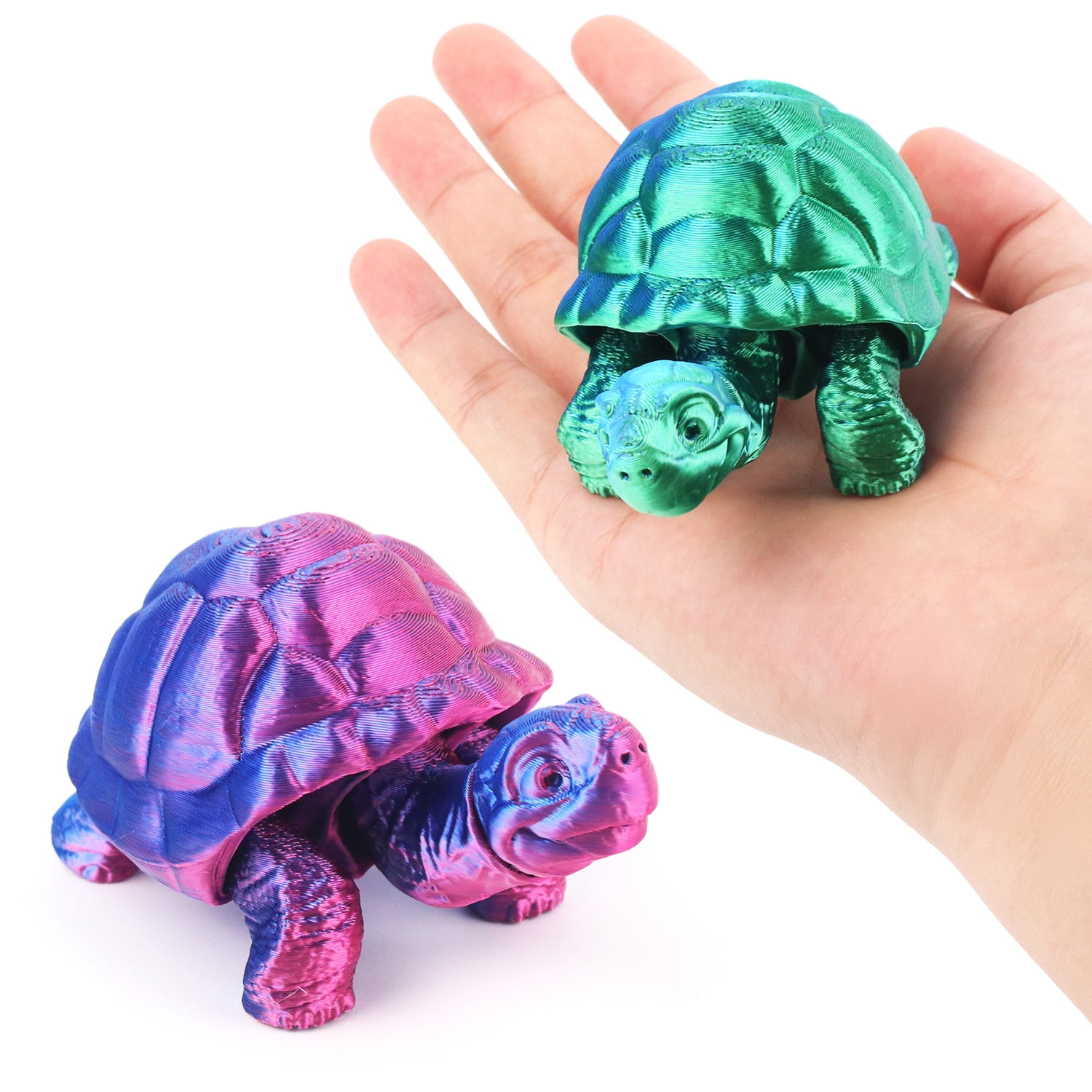 EMM-MaMaLike Laser colored 3D printed turtle, articulated animal model ...