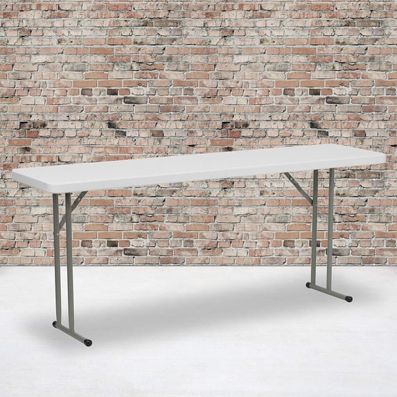 EMMA + OLIVER 6' Rectangular Plastic Folding Table, Long Plastic ...