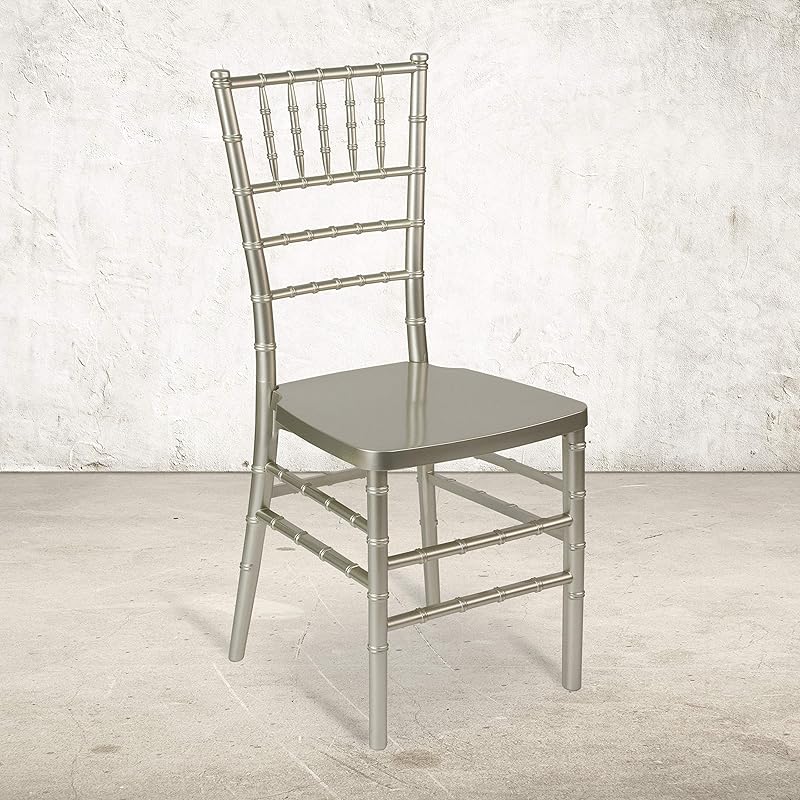 EMMA + OLIVER Matte White Resin Stacking Chiavari Chair - Walmart.com