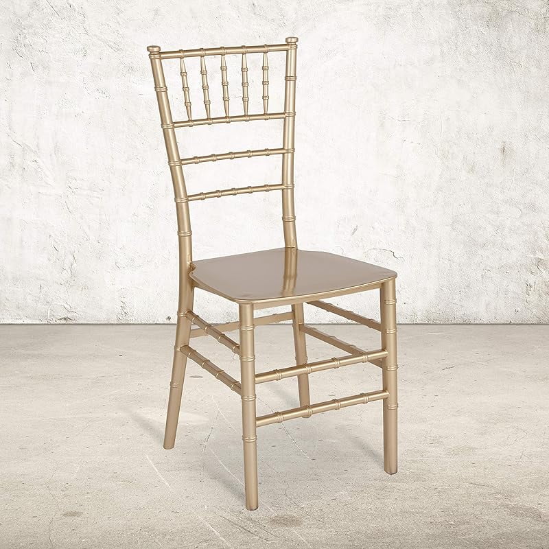 EMMA + OLIVER White Stackable Resin Chiavari Chair - Walmart.com
