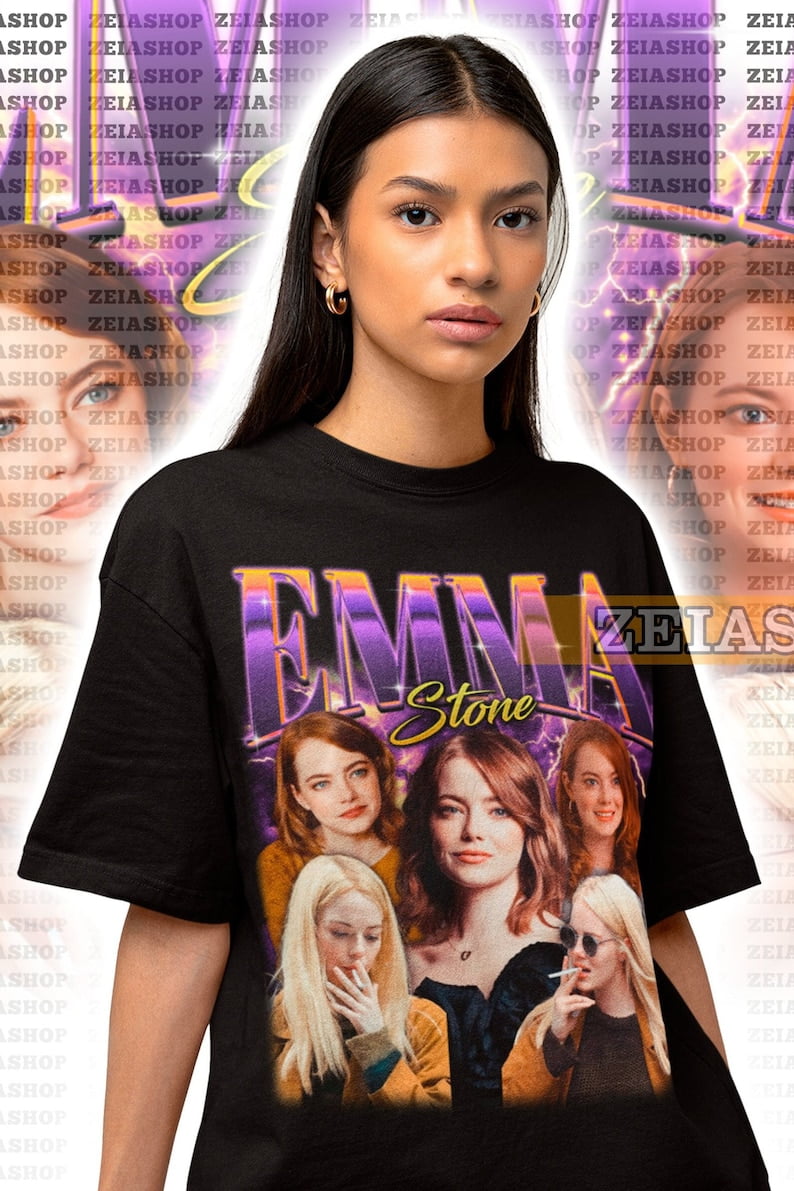 EMMA STONE Retro 90s Shirt, Emma Stone , Emma Stone Fan Merch, Emma ...