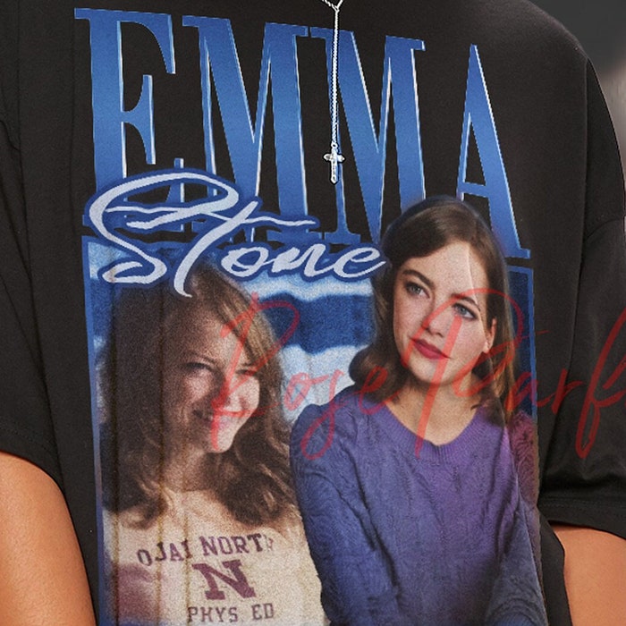 EMMA STONE Retro T-shirt - Emma Stone Tee, Emma Stone Long Sleeve Shirt ...