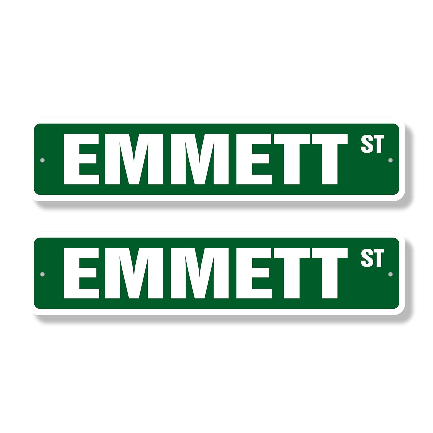 EMMETT Classic Street Sign (2 Pack) Childrens Name Room Sign Road Sign ...