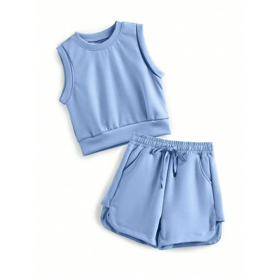 EMMIOL Girls 2 Piece Outfits 2026 Trendy Clothes Summer Cute Sleeveless ...