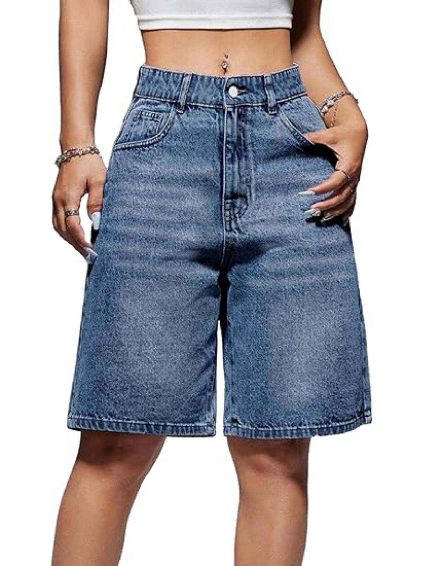 EMMIOL Women's Denim Shorts XS-XXXL, Mid-Low Waist Y2K Vintage Summer ...