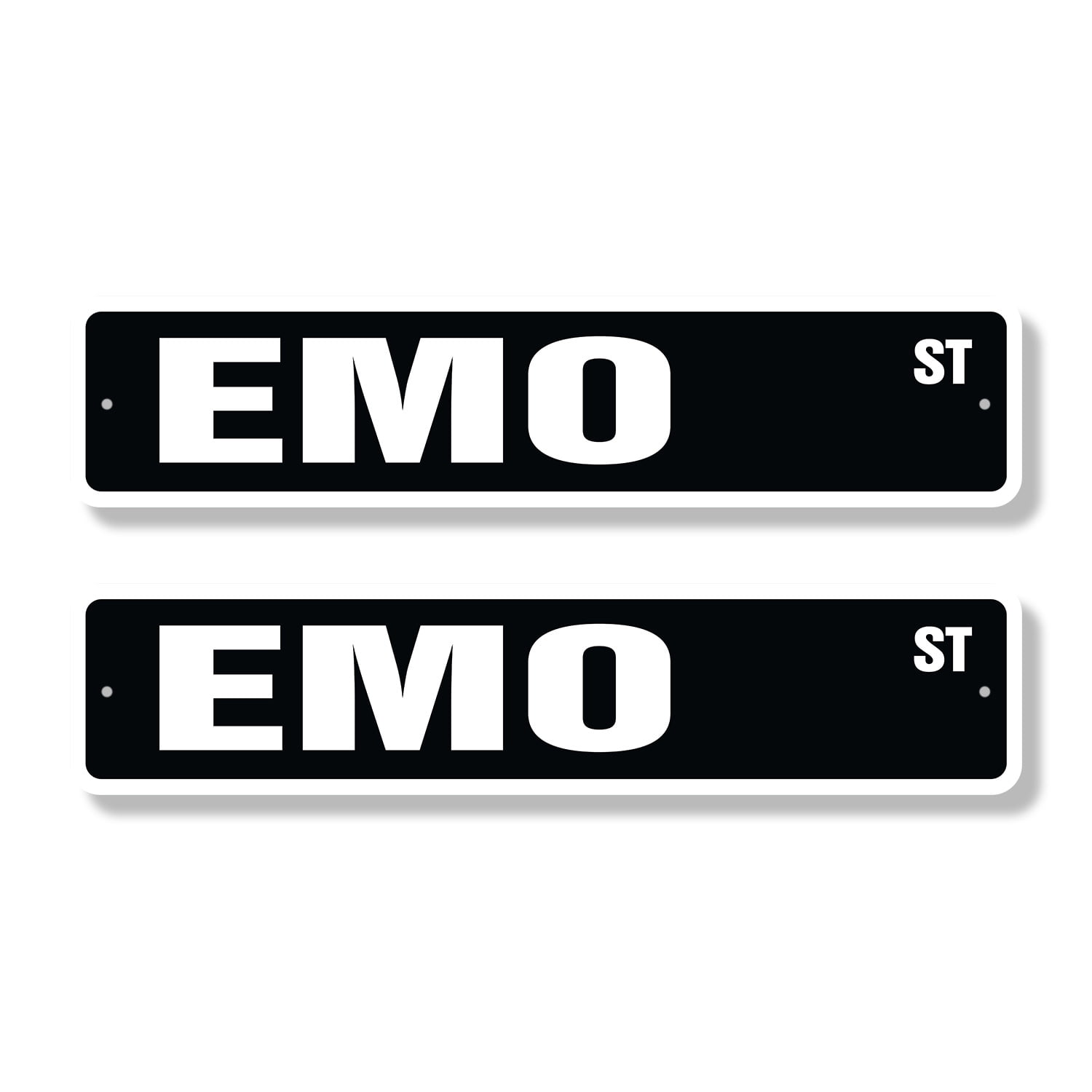 EMO Classic Street Sign (2 Pack) musician music rock rocker expressive ...