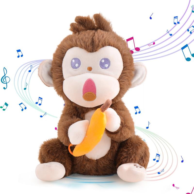 EMOIN Cute Dancing Monkey Stuffed Animal Shaking Twirling Monkey Plush ...