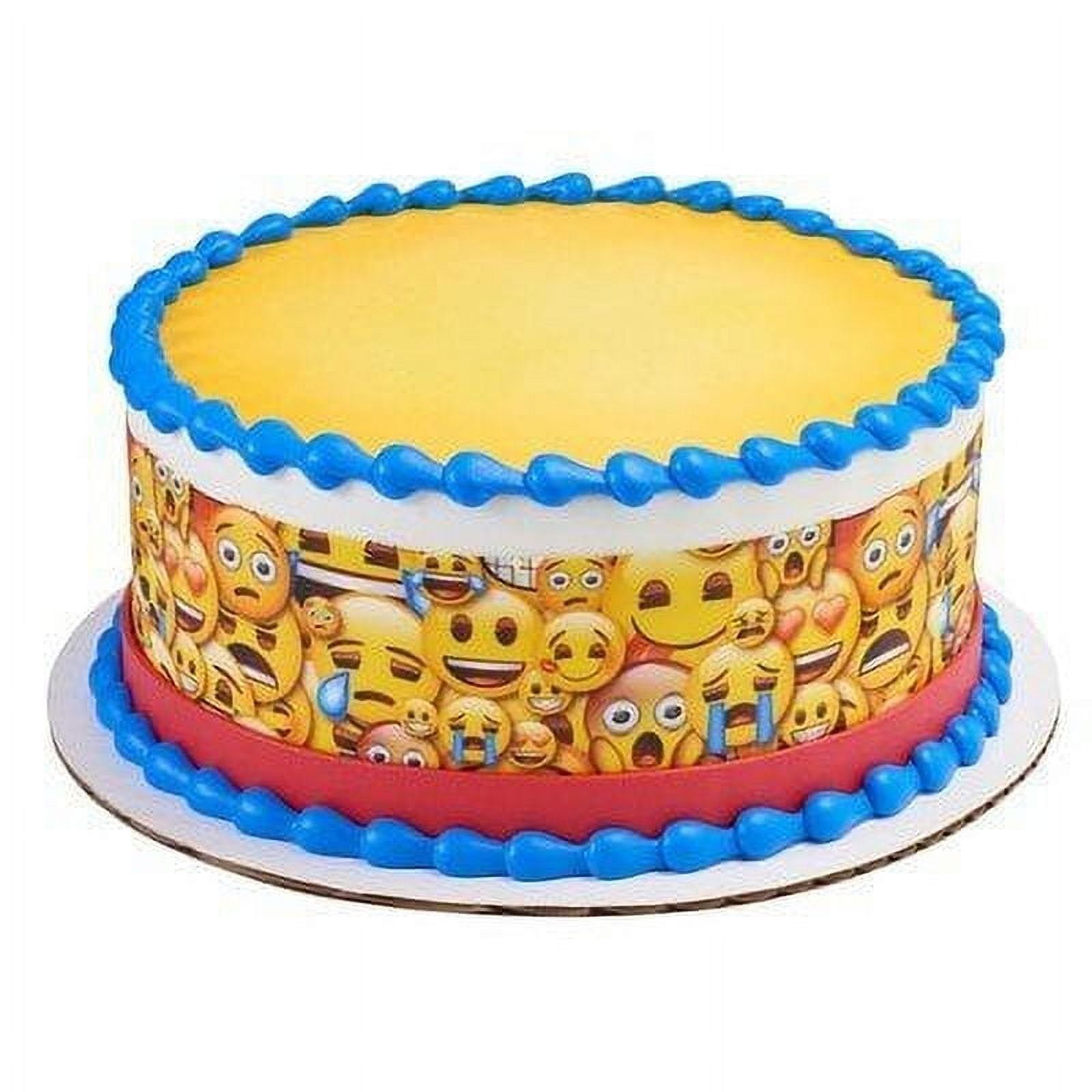 EMOJI Edible Icing Image Cake Border Strips 3 strips - Walmart.com