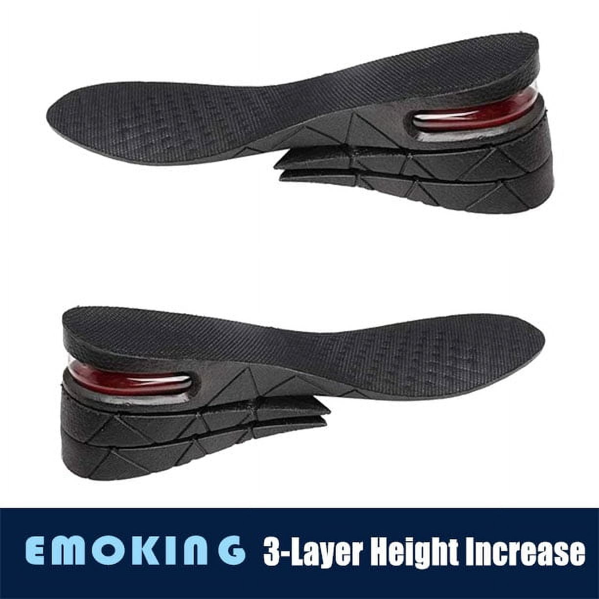 "Luniquz 3-Layer, 2.36"" Height Increase Shoe Insoles, Unisex, Air ...