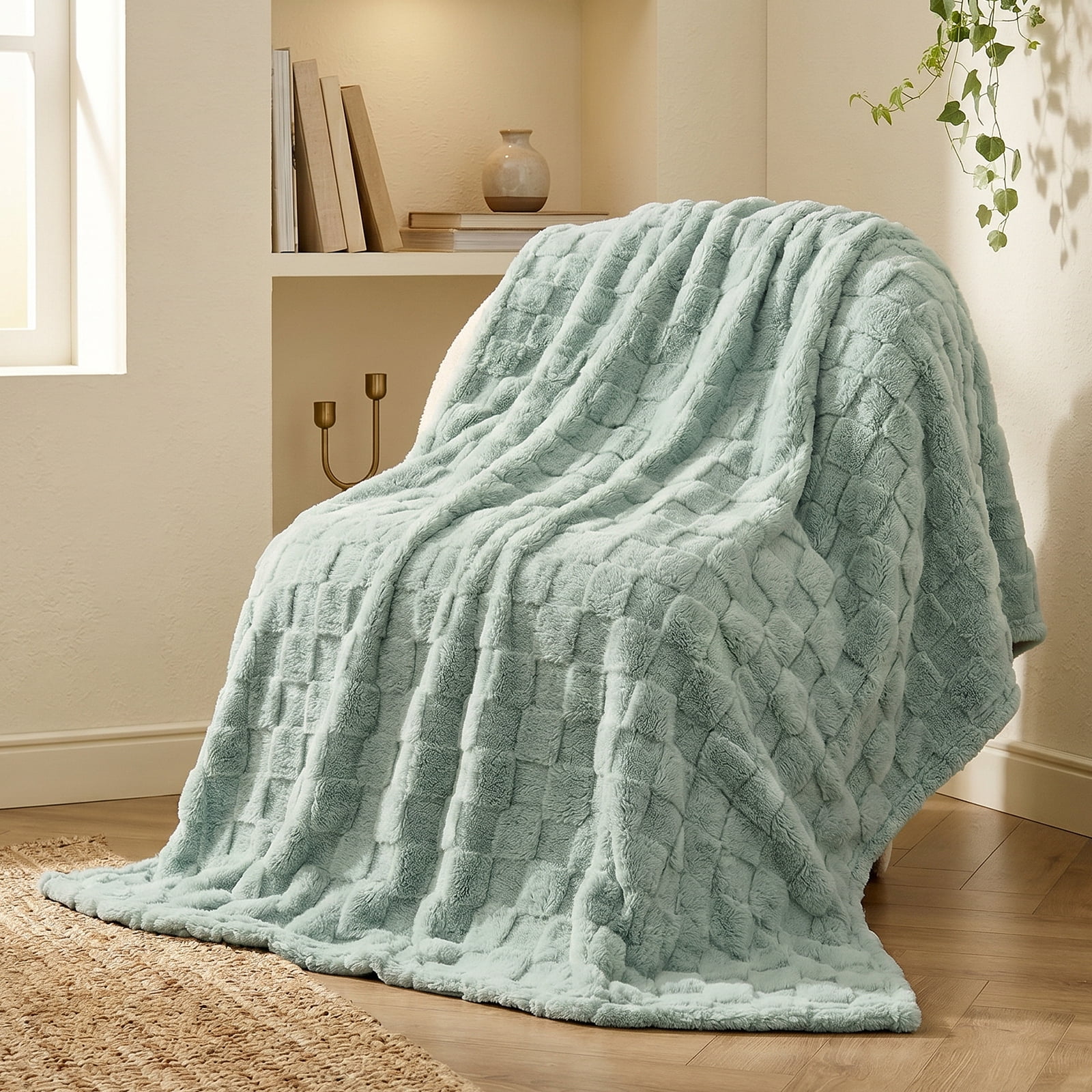 EMONIA Soft Throws for Sofa, Cozy Checkered Blanket Gifts for Women Men ...