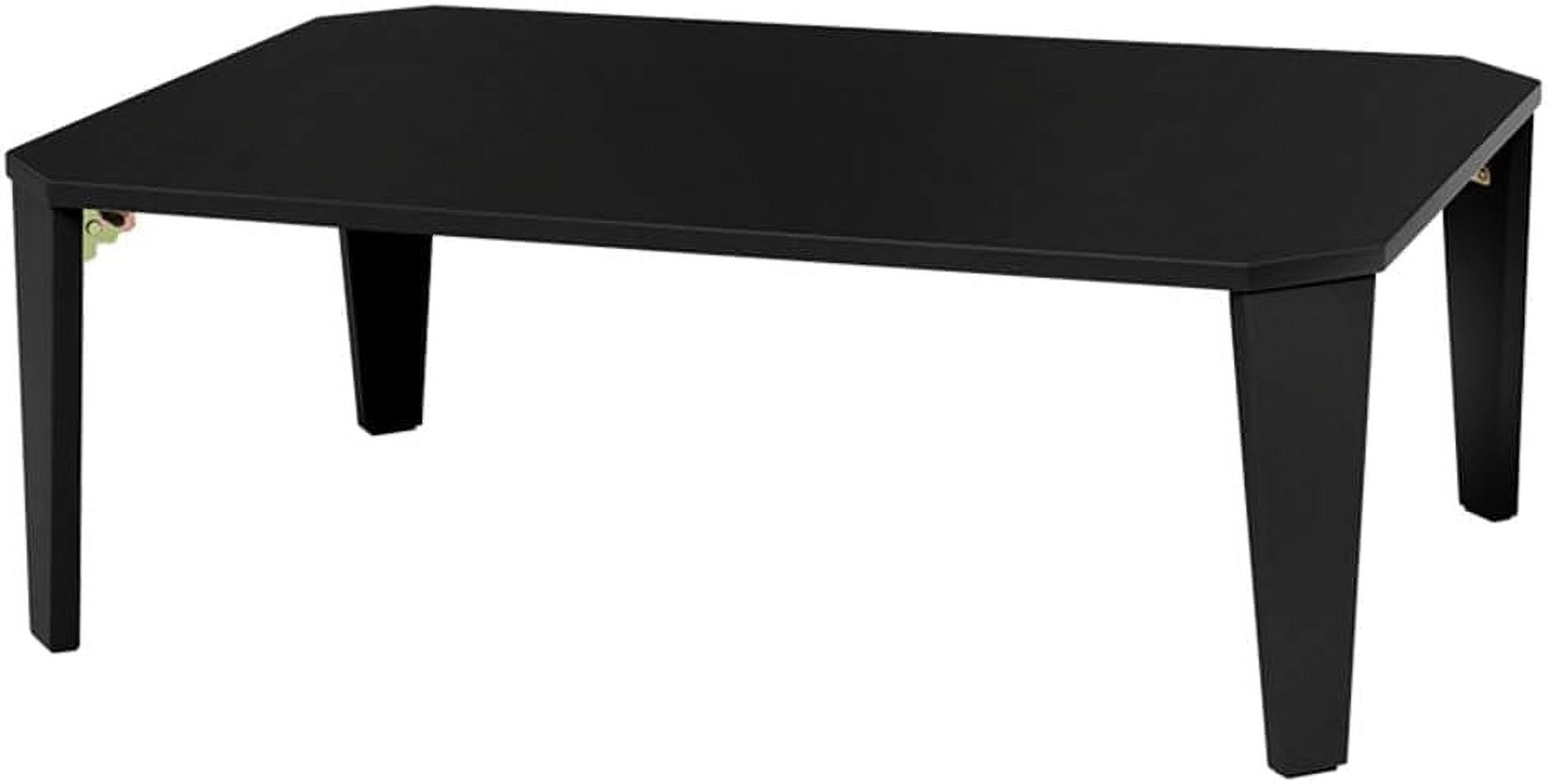 EMOOR 4-Leg Folding Coffee Table Rectangle 23.6x35.4in (Black), Floor ...